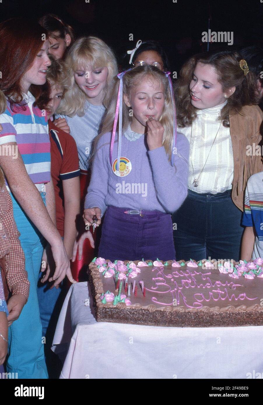 Alison Arngrim und Martha Nix bei der Nix' Birthday Party in den 1980er ...