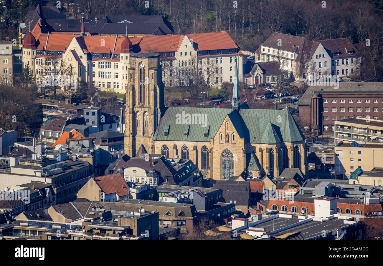 Luftaufnahme, Kath. Propstei Kirche St. Urbanus, Buer, Gelsenkirchen ... Luftaufnahme, Kath. Propstei Kirche St. Urbanus, Buer, Gelsenkirchen ...