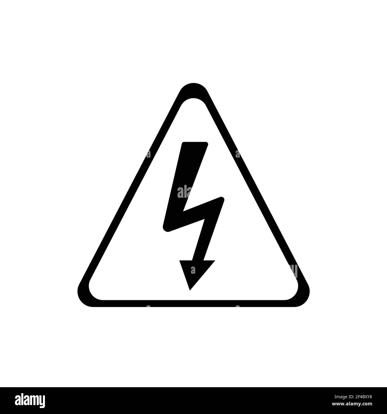 Achtung Gefahr eines elektrischen Schlags, schwarzes Element. Vorsicht ...