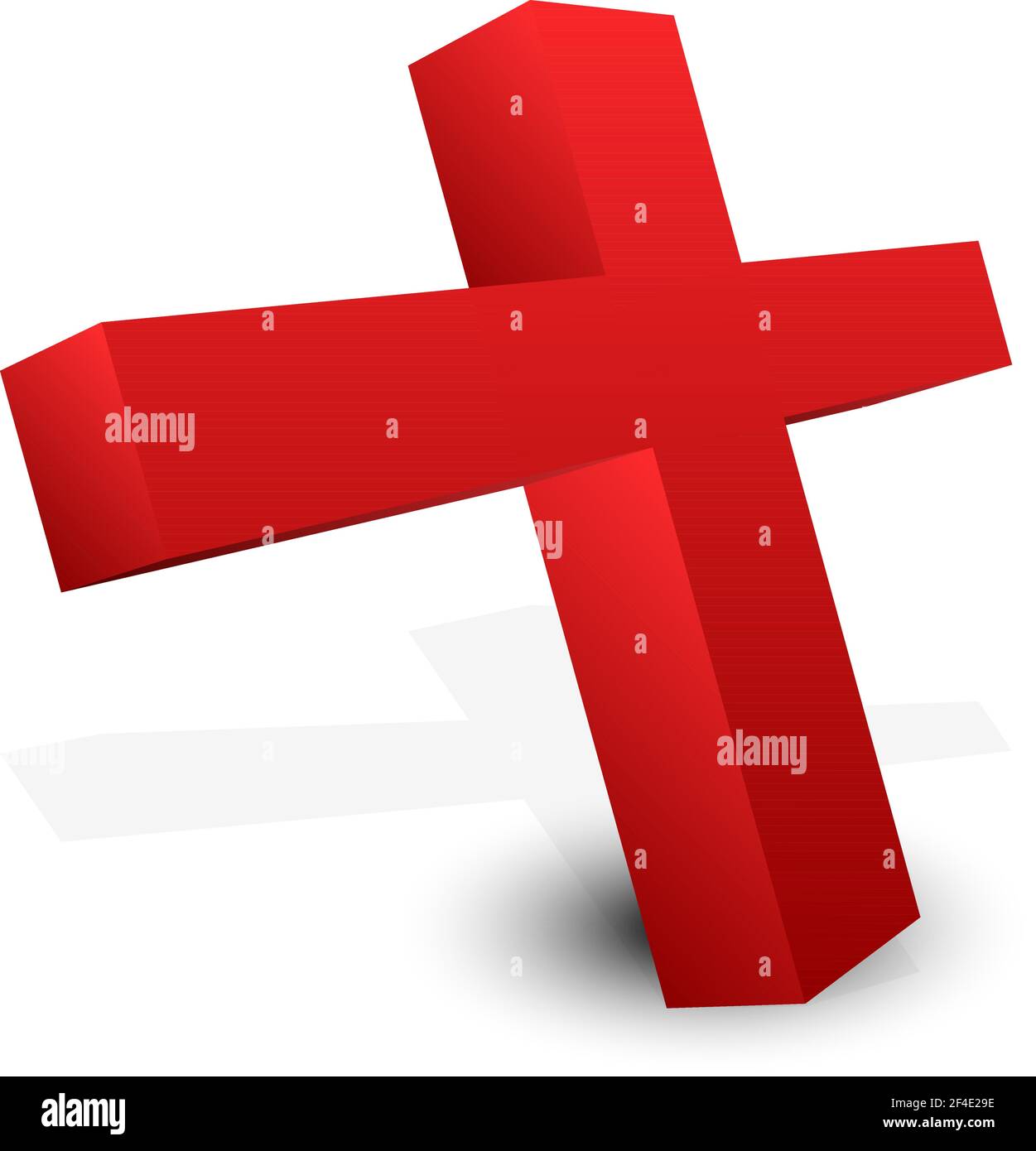 Cartoon Christian, Christentum Kreuz Vektor-Symbol, Symbol und Logo – Stock-Vektor-Illustration ...