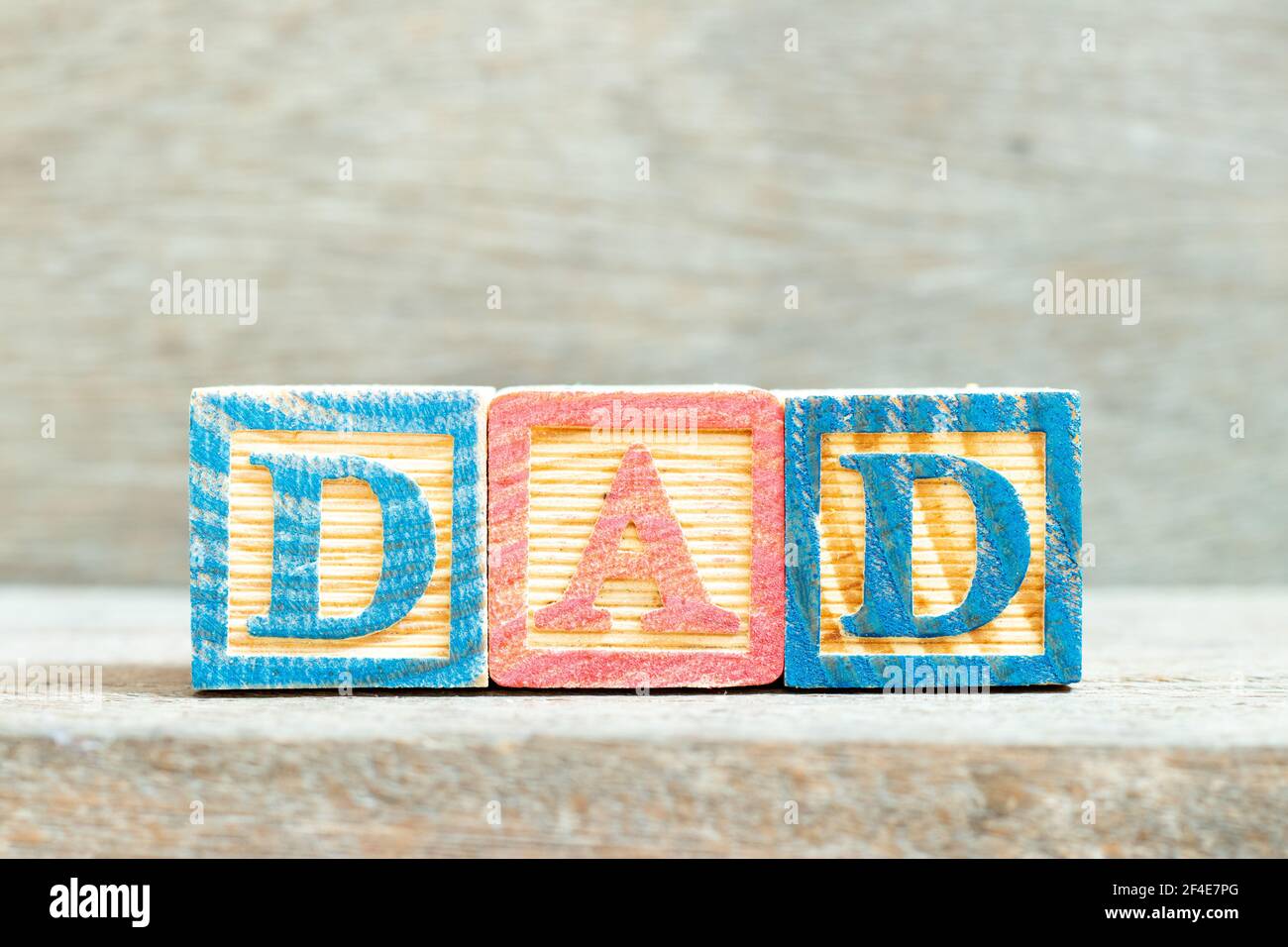 Farbe Alphabet Buchstaben Block in Wort Papa auf Holz Hintergrund ...