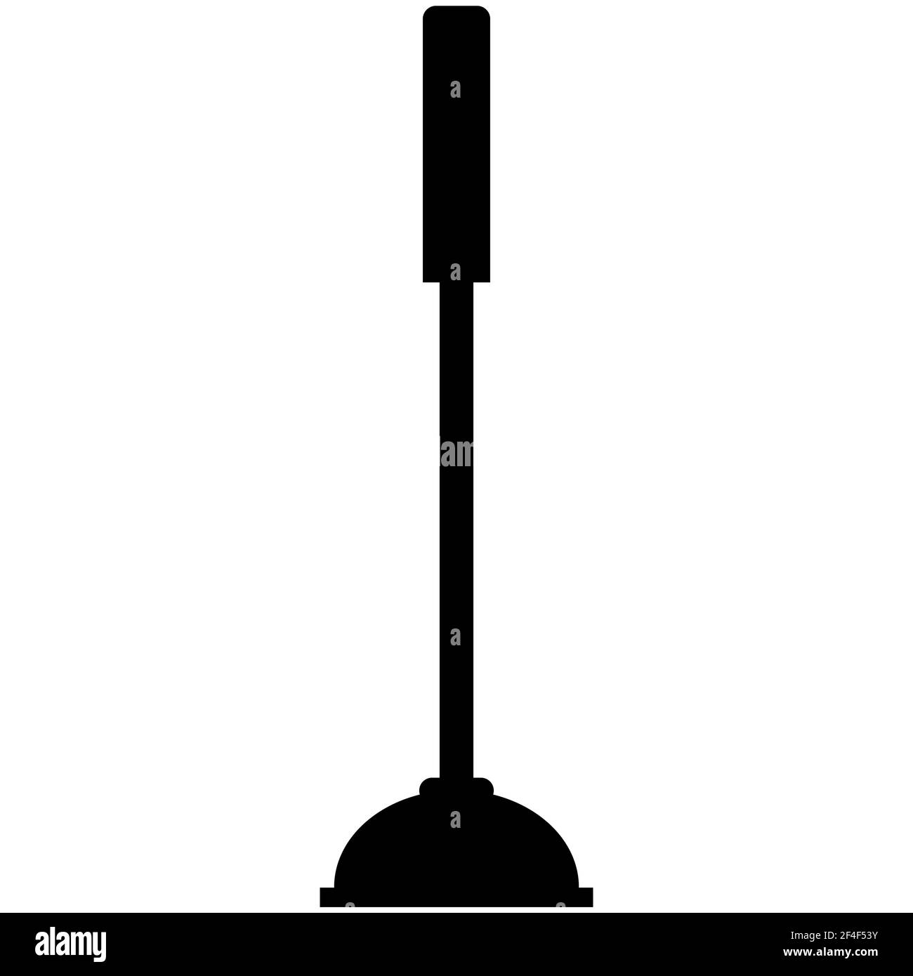 Plunger-Symbol auf weißem Hintergrund. Flacher Stil. Plunger-Symbol. wc ...