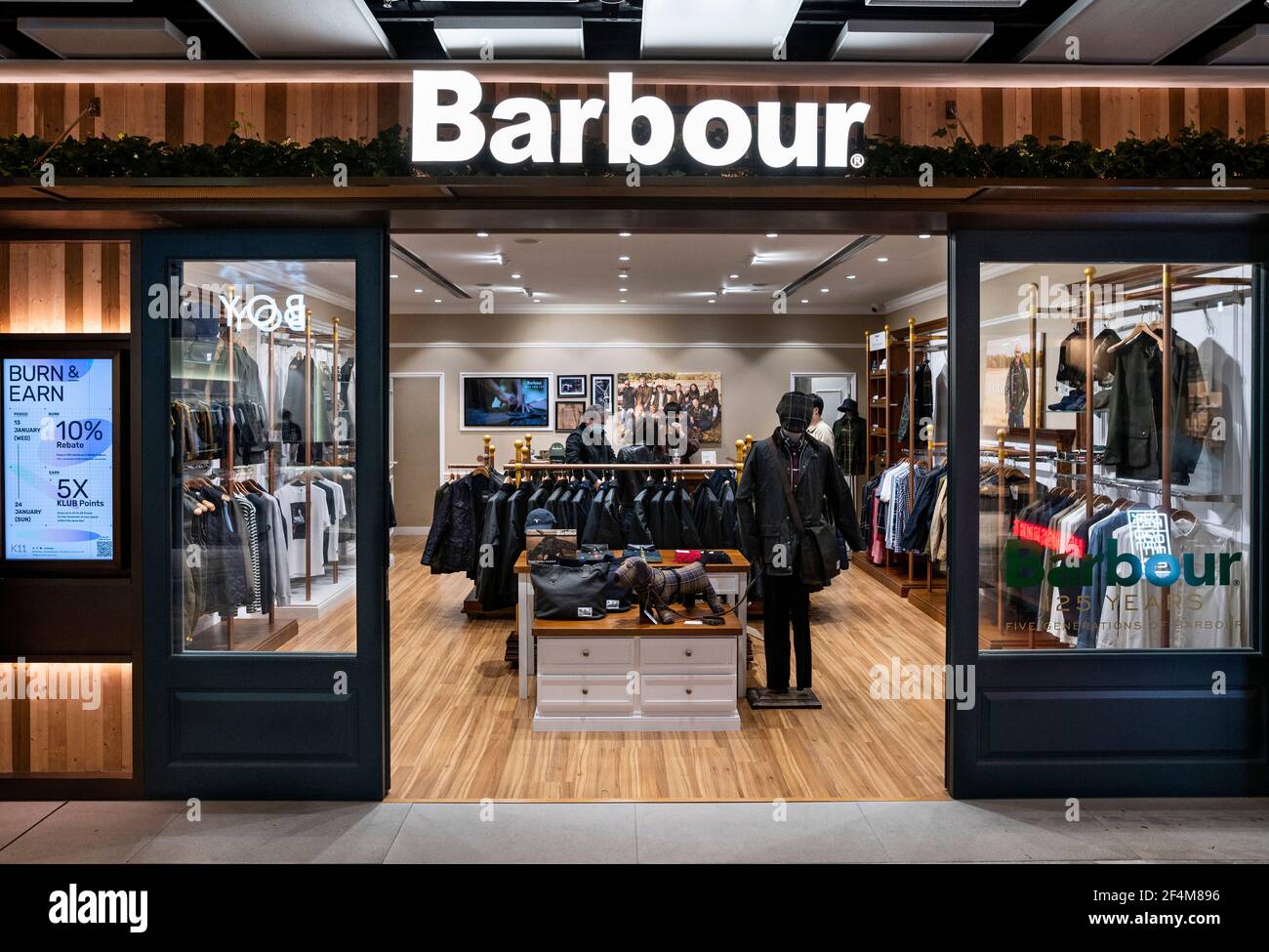 Hongkong China. Marz 2021 21st. Britische Luxus Lifestyle und Modemarke Barbour Store in Hongkong gesehen. Kredit SOPA Images Limited Alamy Live Nachrichten Stockfotografie Alamy