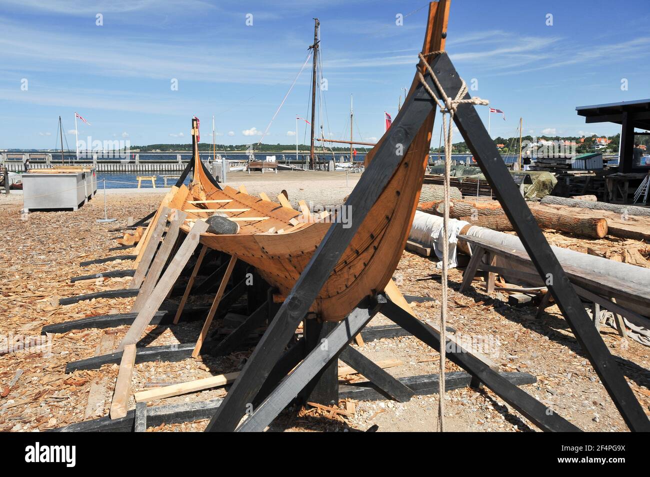 Full scale schiffbaren Rekonstruktionen der Wikinger Schiffe in die ...