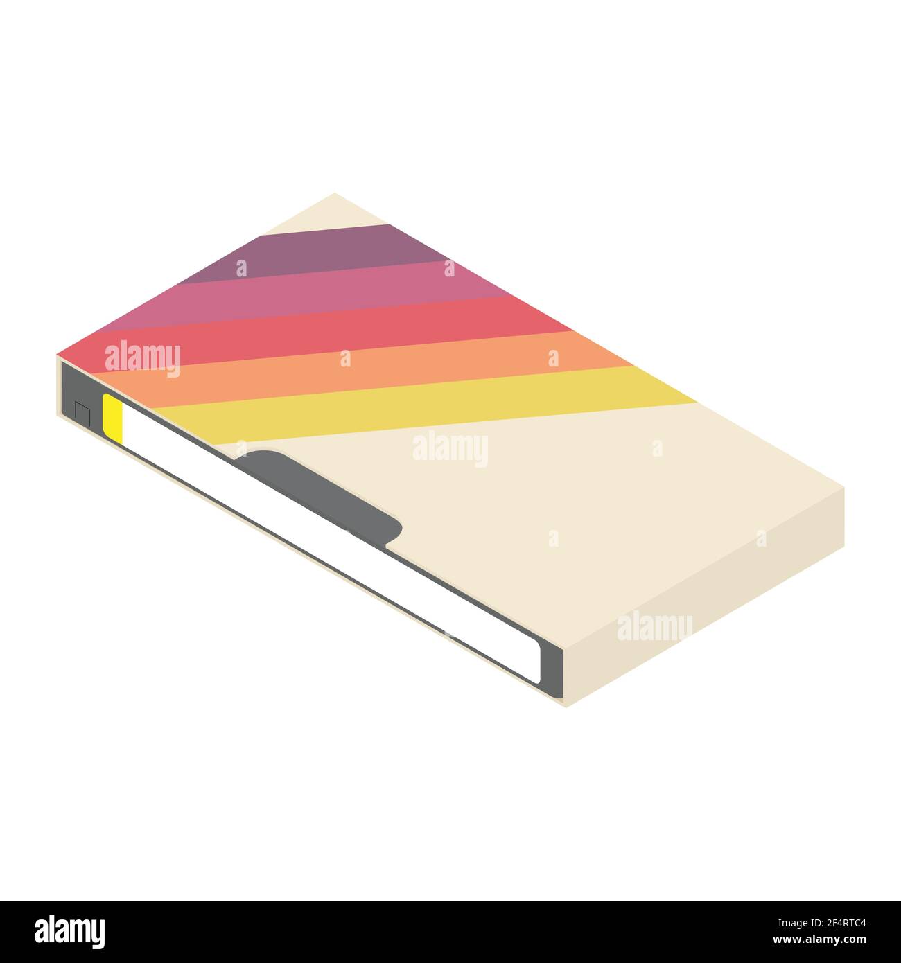 VHS-Videokassette Box mit Band alte Grafik im 80s Stil. Video-Hits ...