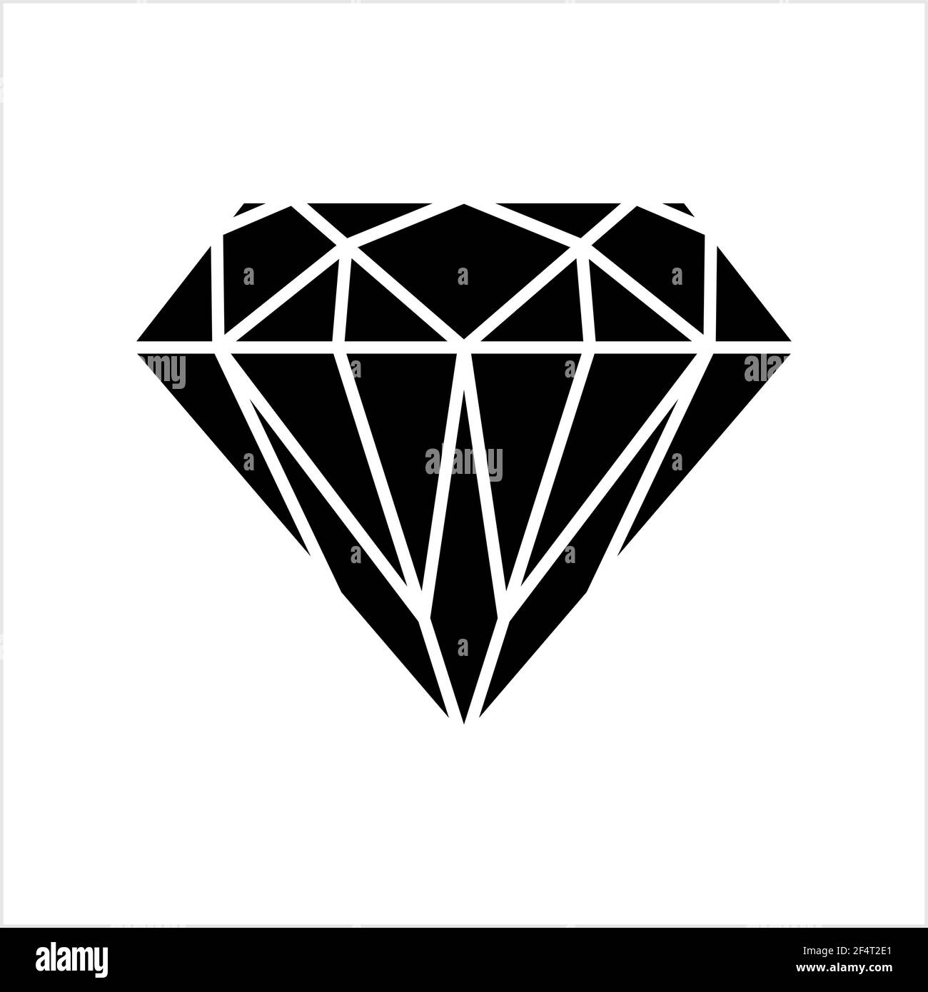 Diamond Icon Diamond Shape Cut Gesicht Vektor Art Illustration Stock Vektorgrafik Alamy
