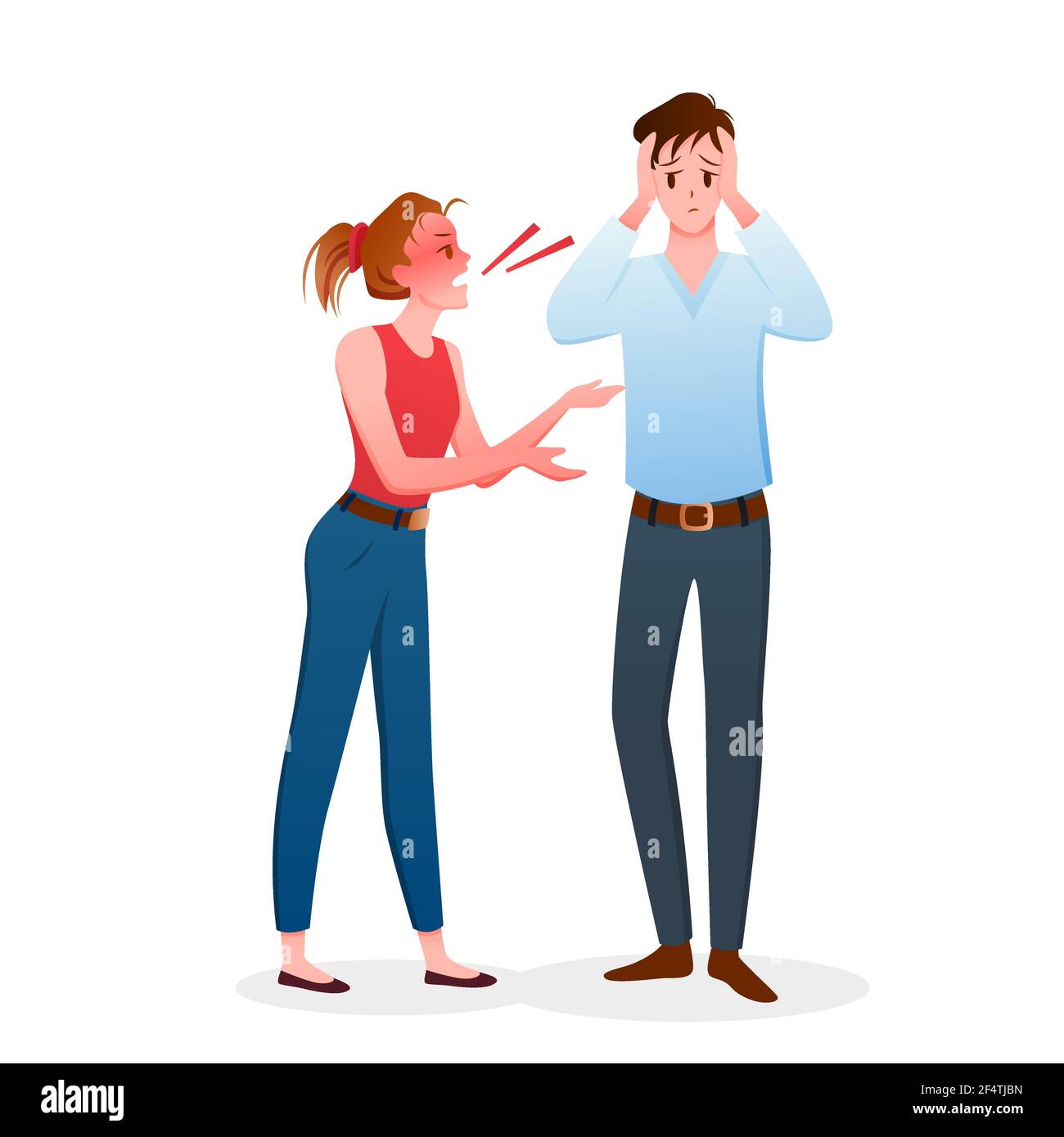 Streit cartoon vektor -Fotos und -Bildmaterial in hoher Auflösung – Alamy