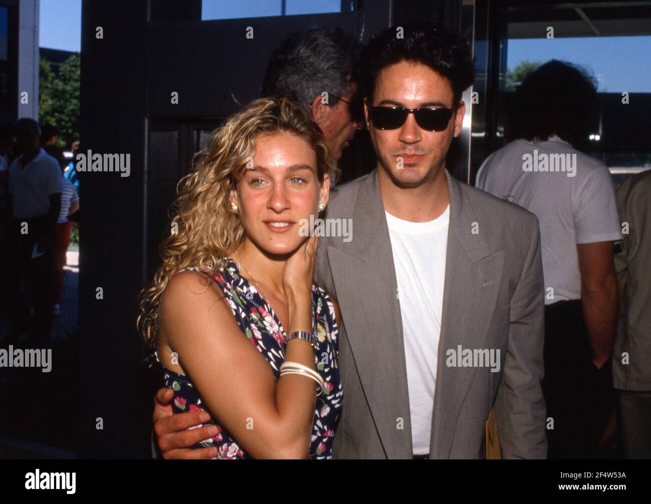 Sarah Jessica Parker und Robert Downey Jr. 1990 Credit: Ralph Dominguez ...