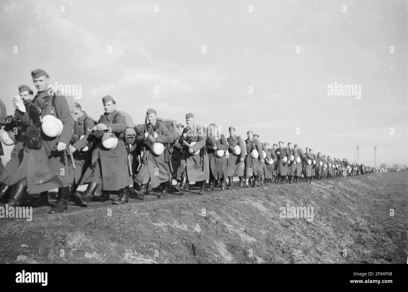 Zweiter Weltkrieg. Niederlande. Marsch Bildung der deutschen Wehrmacht ...
