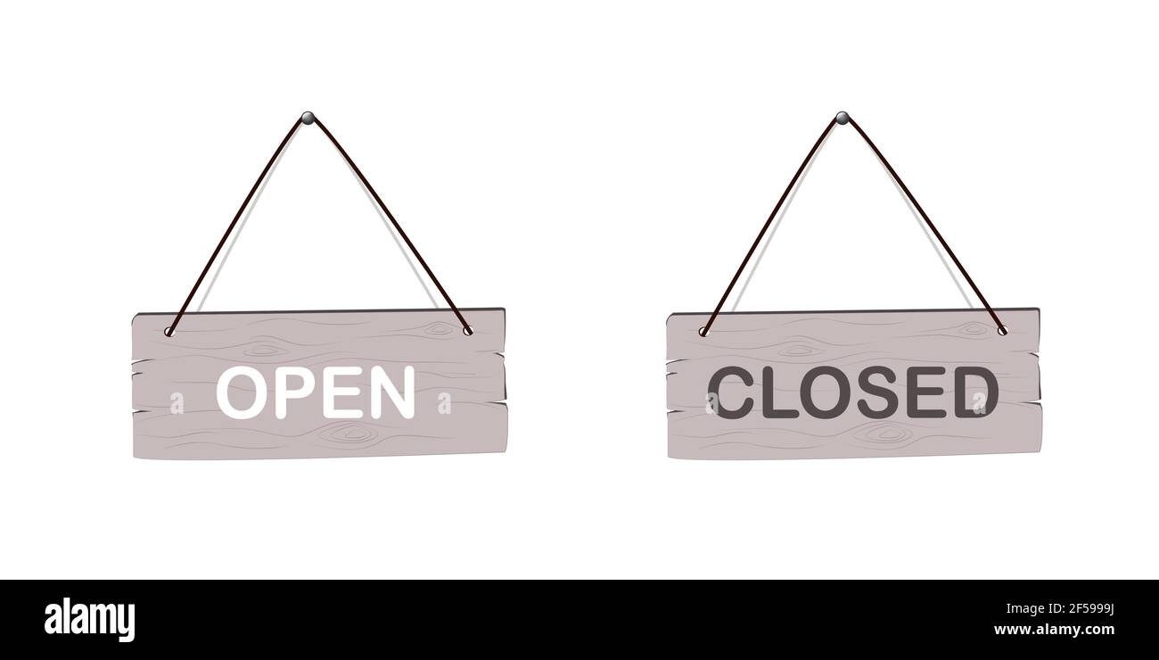 Cartoon closed sign -Fotos und -Bildmaterial in hoher Auflösung – Alamy