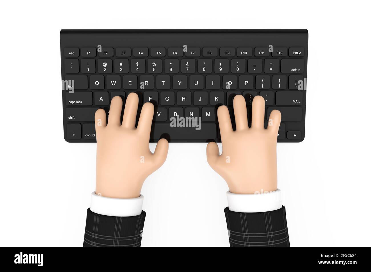 Hände tippen tastatur Ausgeschnittene Stockfotos und -bilder - Alamy