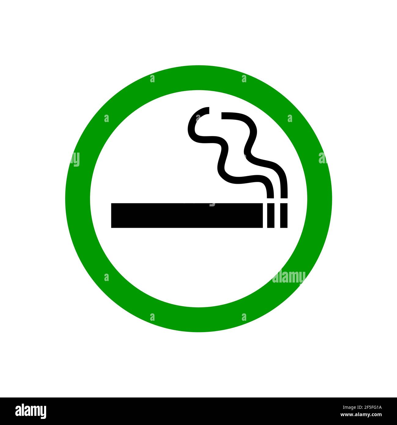 Schild Raucherbereich. Vector Zigarettenschild Symbol auf weißem ...