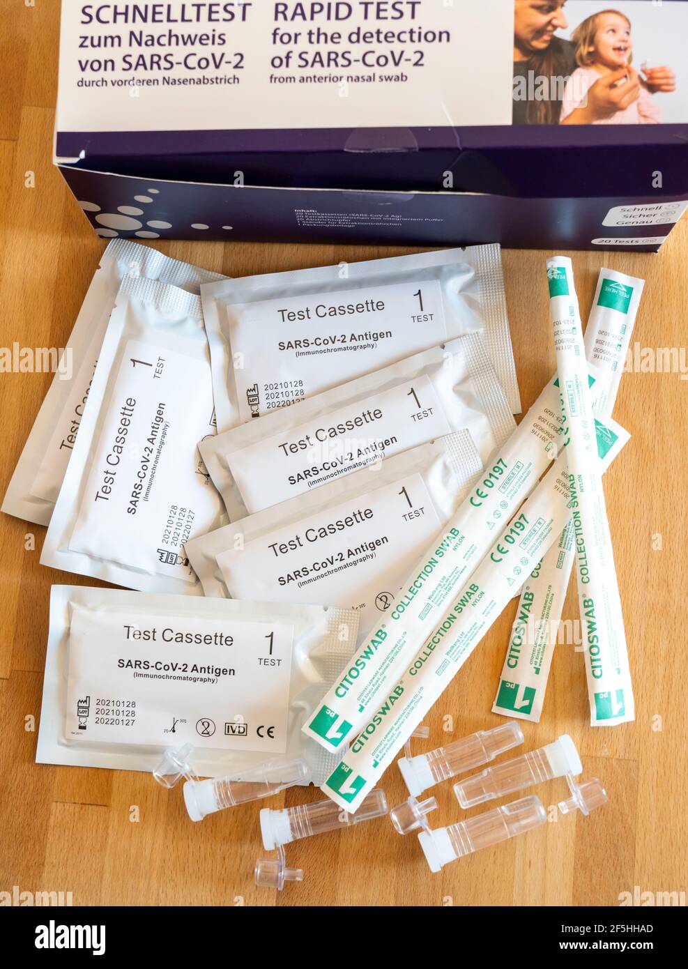 Corona Antigen Schnelltest, Lay-Test, Selbsttest, zum Nachweis einer ...