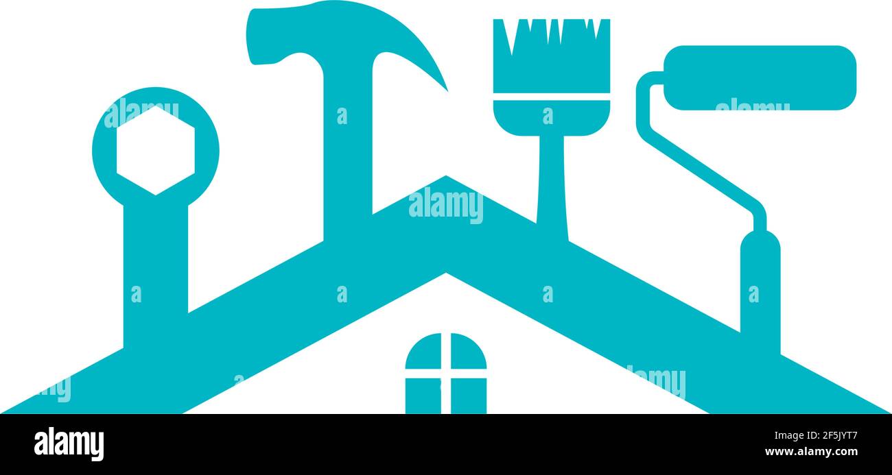 Haus Wartung Symbol Design Vorlage Vektor Illustration Stock ...
