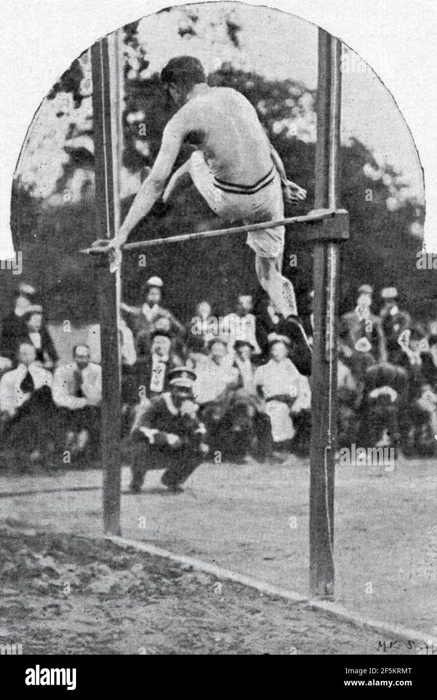 Ray Ewry vainqueur du saut en hauteur sans élan aux JO de 1900 (1m65 ...