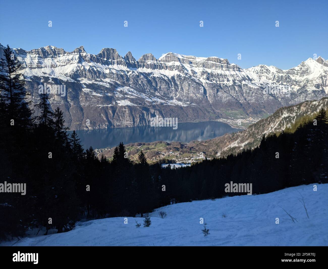 Fantastische Aussicht vom flumserberg auf die churfirsten und den ...