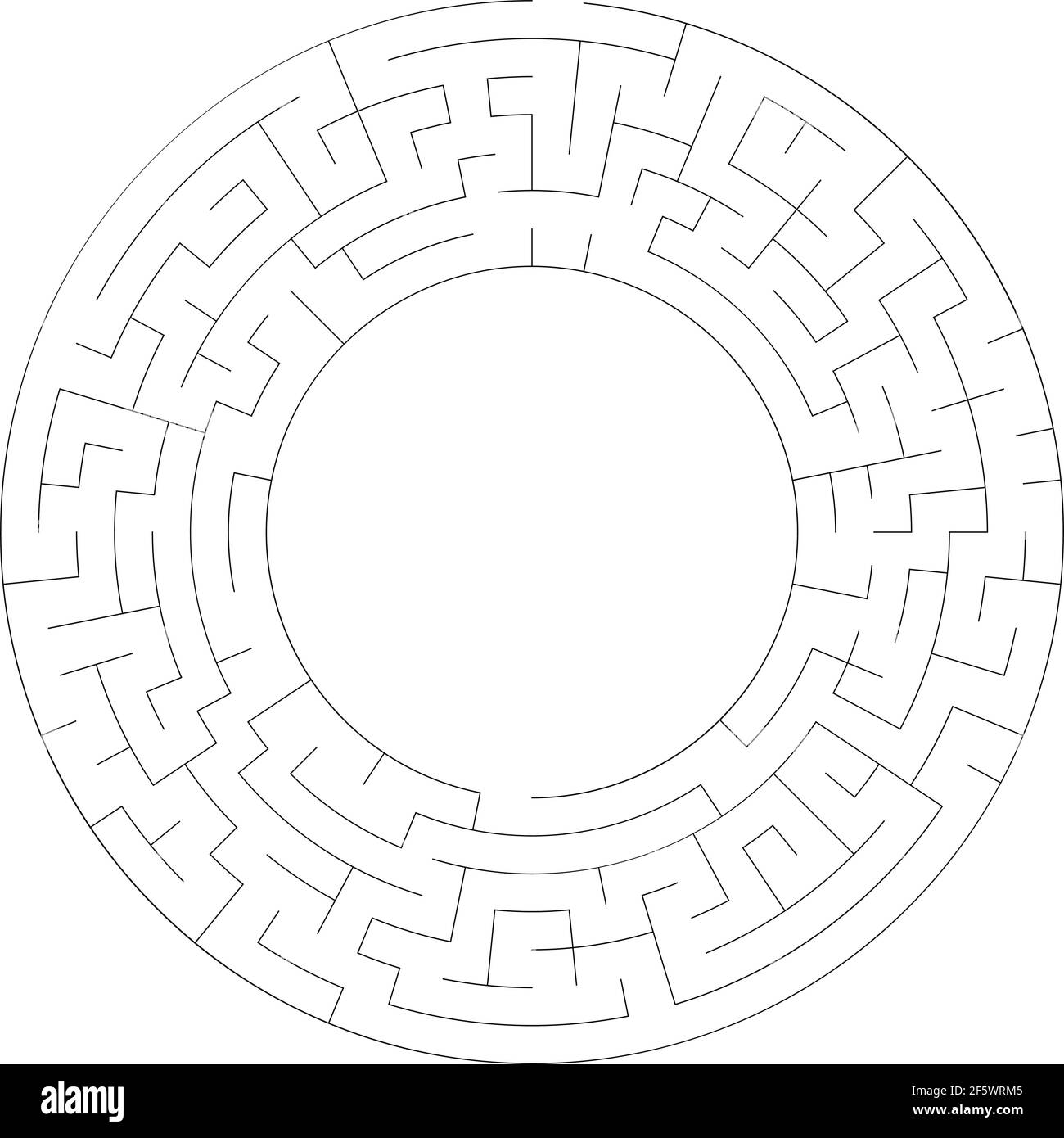 Runde Labyrinth, Labyrinth Puzzle-Spiel. Rätsel, Gehirn-Teaser Spiel ...