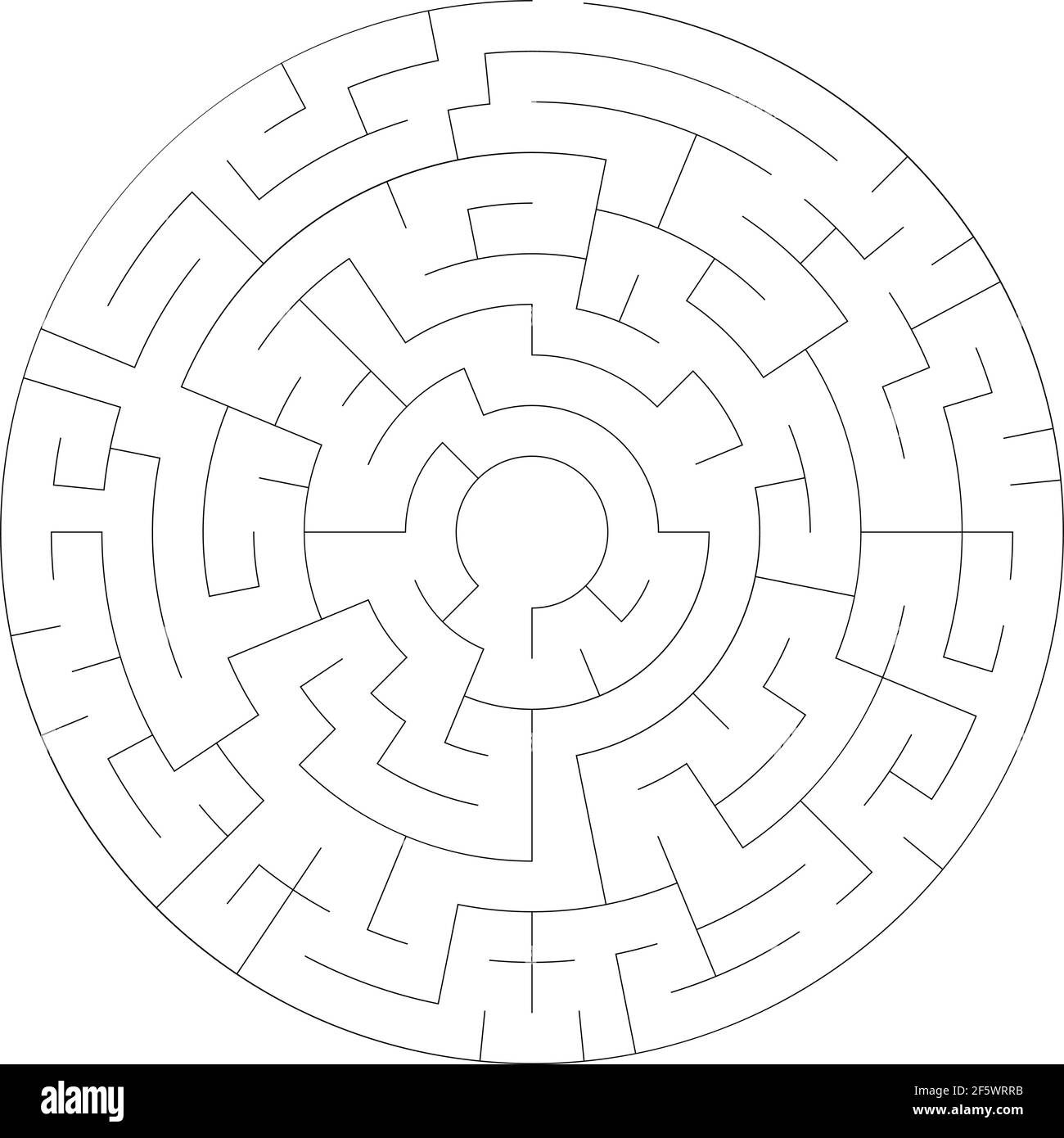 Runde Labyrinth, Labyrinth Puzzle-Spiel. Rätsel, Gehirn-Teaser Spiel ...