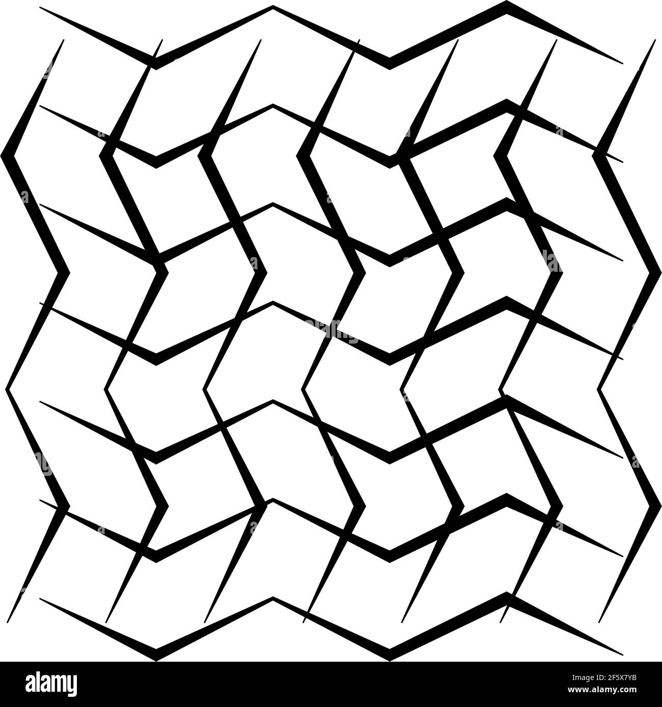 Gitter, Netz aus welligen Zick-Zack-Linien. Criss Cross pattern ...