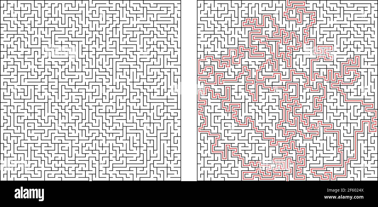 Labyrinth, Labyrinth Puzzle-Spiel. Rätsel, Gehirn-Teaser Spiel Konzept ...