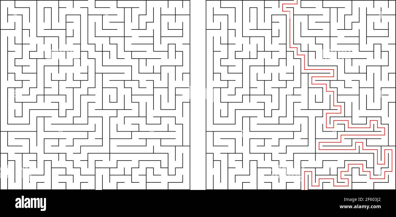 Labyrinth, Labyrinth Puzzle-Spiel. Rätsel, Gehirn-Teaser Spiel Konzept ...