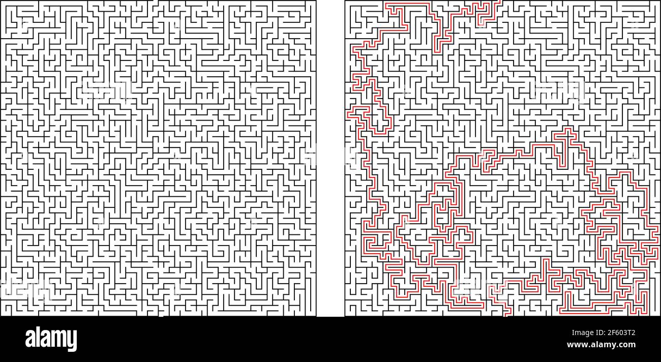 Labyrinth, Labyrinth Puzzle-Spiel. Rätsel, Gehirn-Teaser Spiel Konzept ...