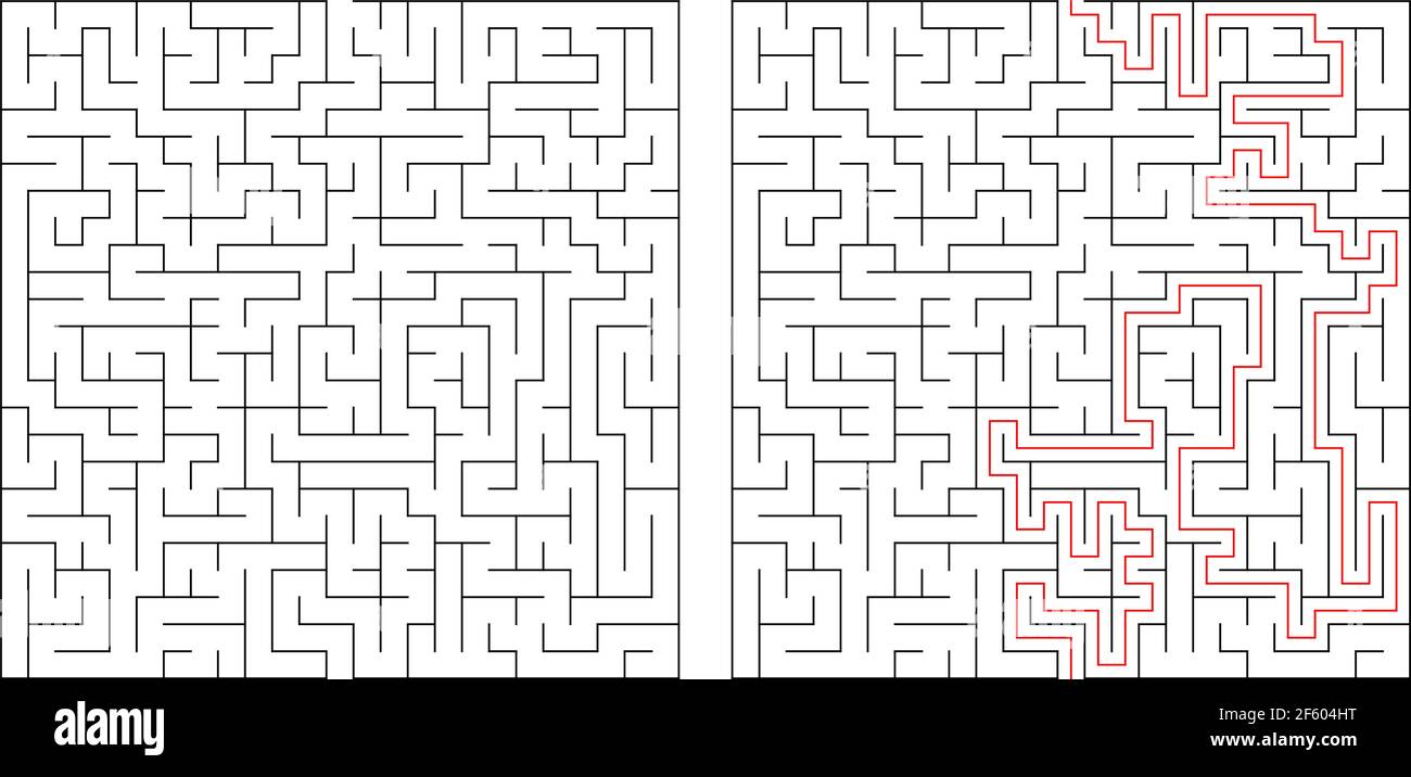 Labyrinth, Labyrinth Puzzle-Spiel. Rätsel, Gehirn-Teaser Spiel Konzept ...