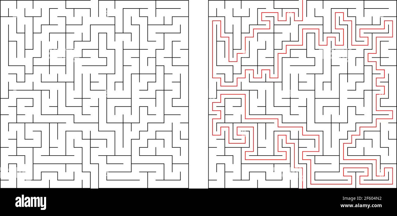 Labyrinth, Labyrinth Puzzle-Spiel. Rätsel, Gehirn-Teaser Spiel Konzept ...