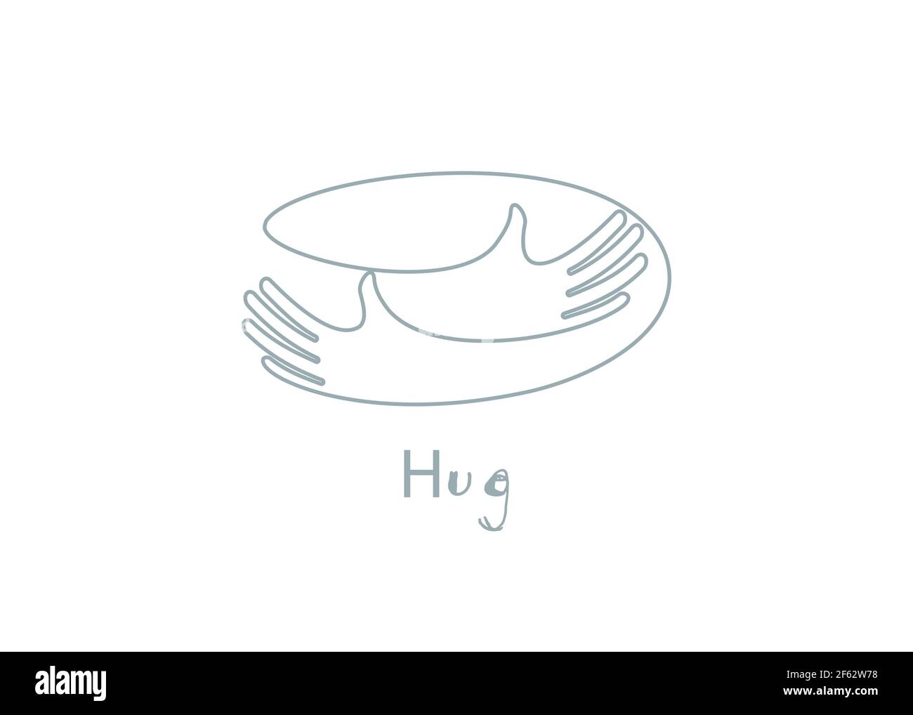 Embrace Symbol, Arme umarmen Vektor Illustration, Hände umarmen ...