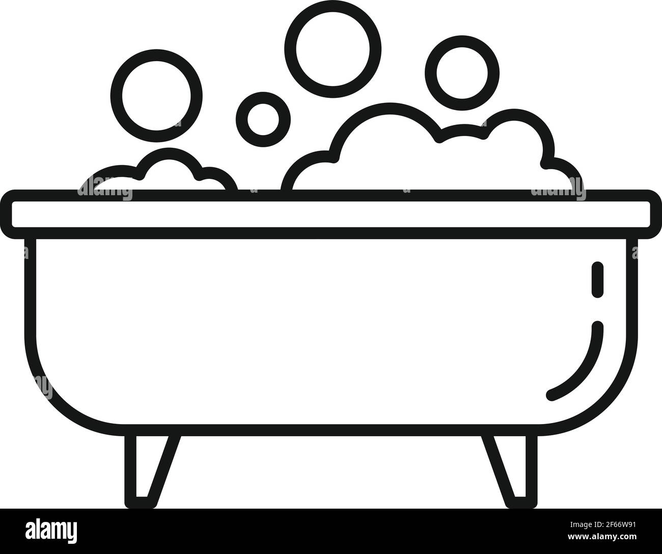 Startseite Jacuzzi Symbol, Umriss Stil Stock-Vektorgrafik - Alamy