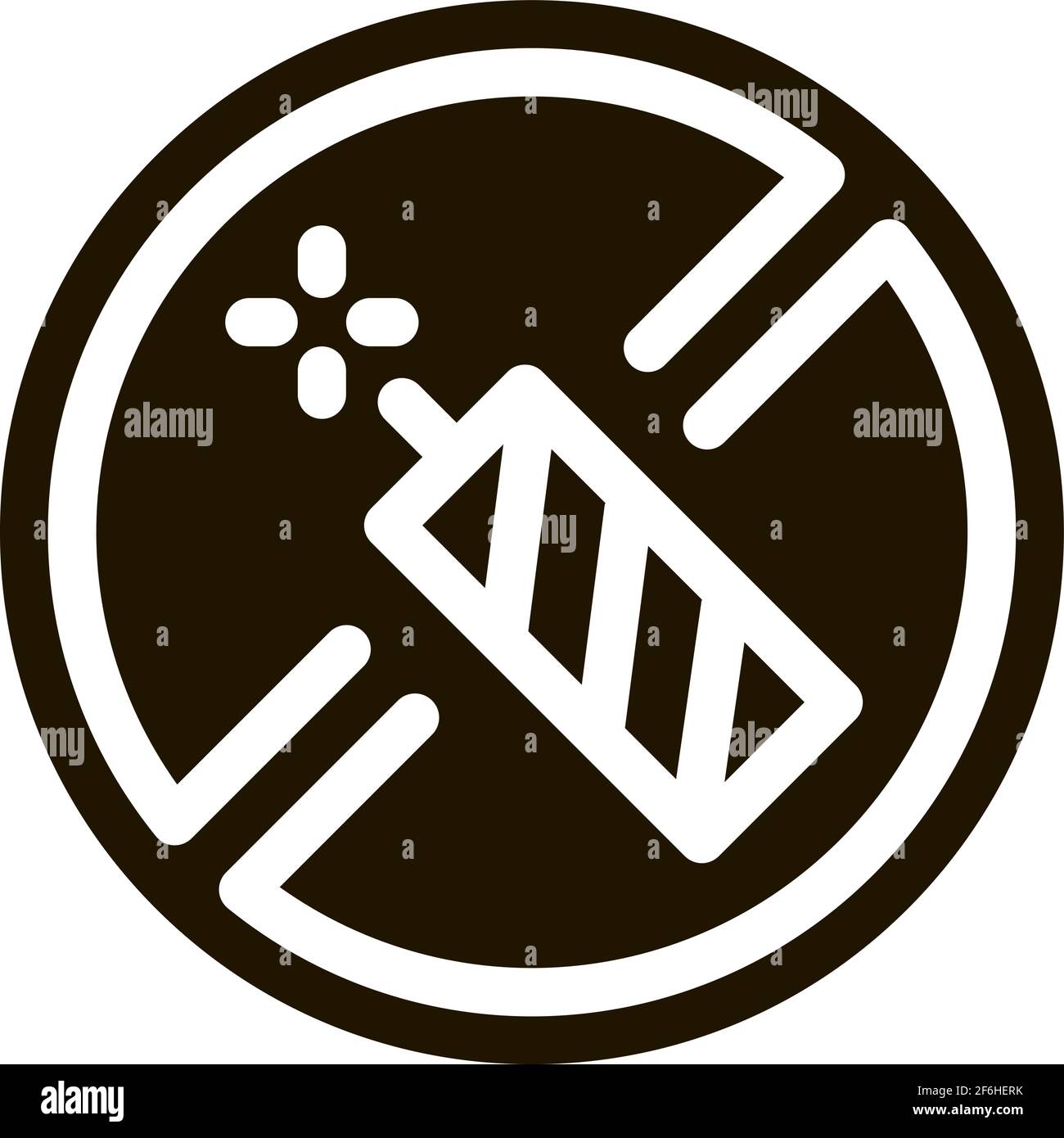 Feuerwerk durchgestrichen Zeichen Symbol Vektor Glyphe Illustration ...