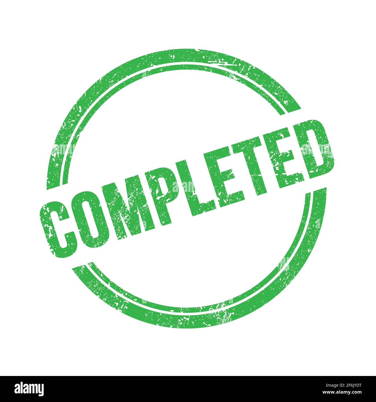 FERTIG GESCHRIEBENER Text auf grünem grungy vintage runder Stempel ...