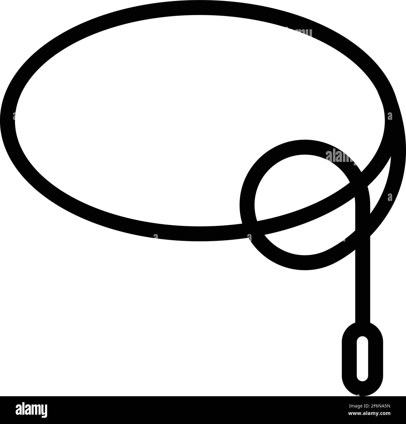 Wildes Lasso-Symbol. Umriss Wild Lasso Vektor-Symbol für Web-Design ...