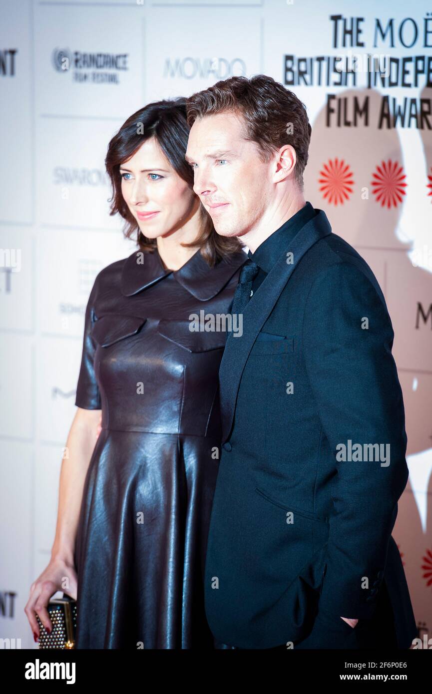 Benedict Cumberbatch und seine Frau Sophie Hunter kommen bei den Moet ...