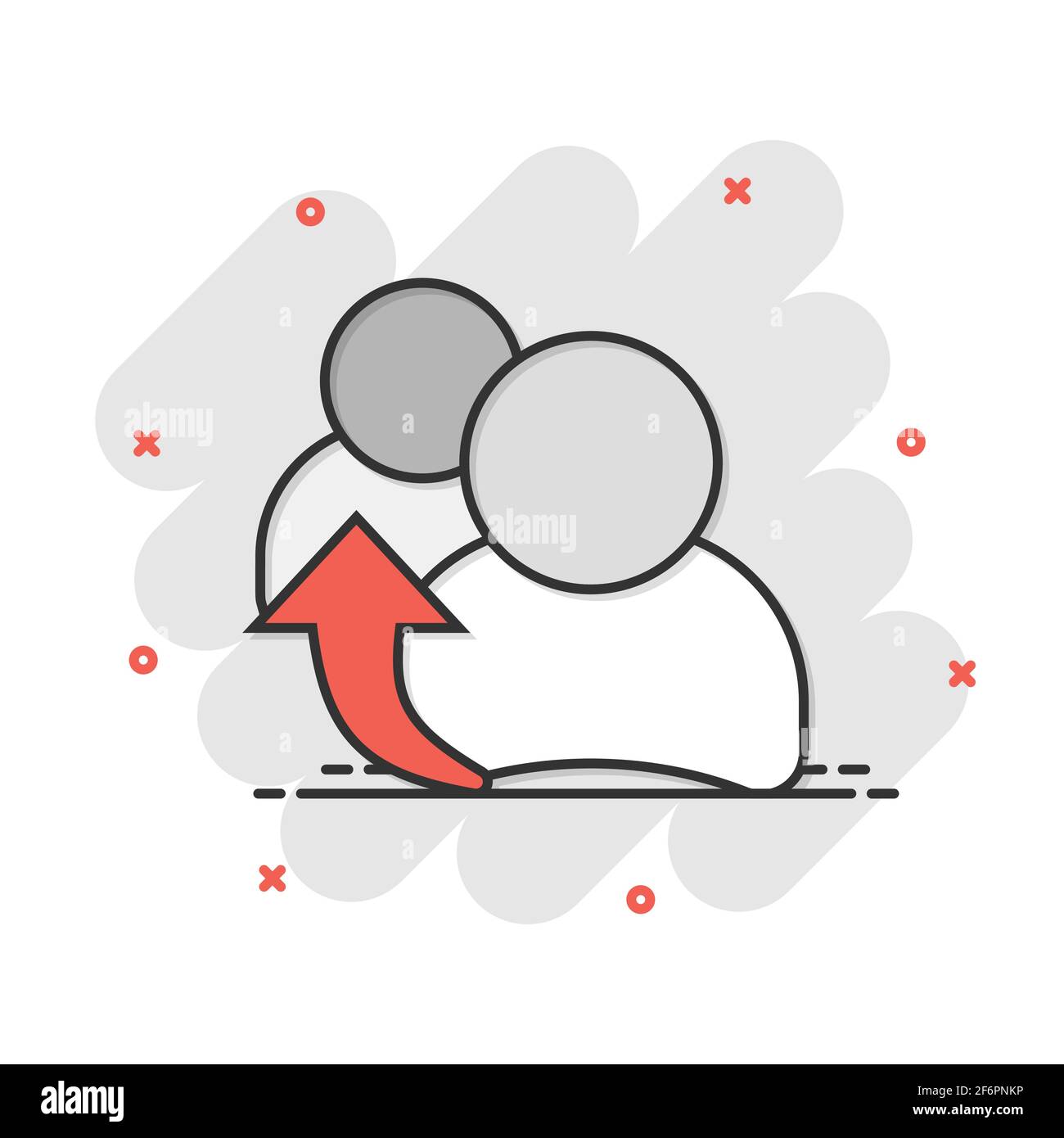 Menschen Empfehlung Symbol im Comic-stil. Business Communication vektor ...