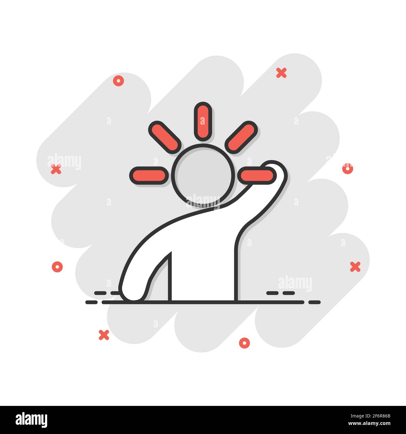 Geist Menschen Symbol Im Comic Stil Menschliche Frustration Vektor
