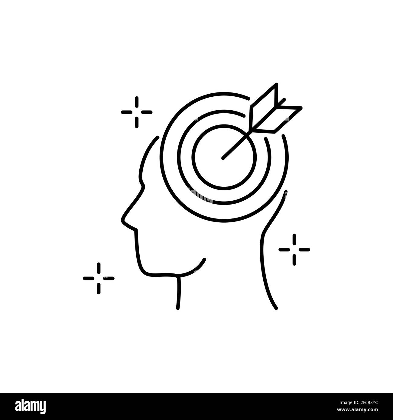 Symbol für die farbige Linie der Ziele. Piktogramm für Webseite, mobile ...