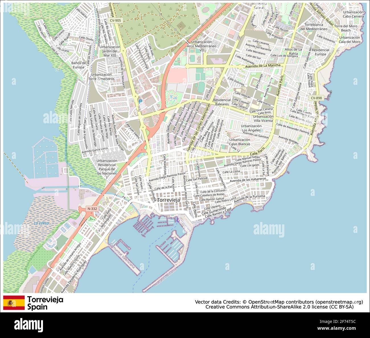 Karte von torrevieja spanien -Fotos und -Bildmaterial in hoher ...