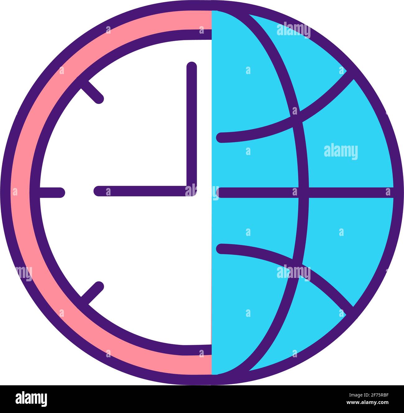 Time zones map Ausgeschnittene Stockfotos und -bilder - Alamy