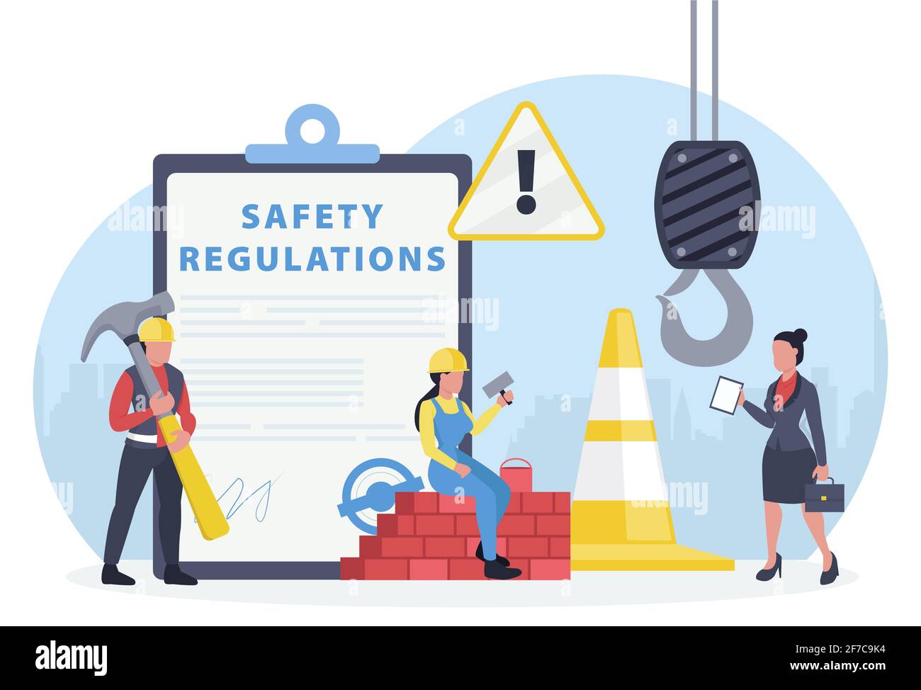 Safety sign cartoon -Fotos und -Bildmaterial in hoher Auflösung – Alamy