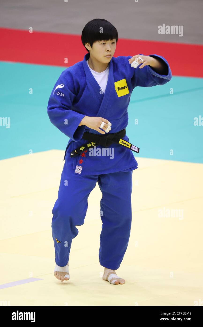 Fukuoka, Japan. April 2021. Anzu Yamamoto Judo: Ganz Japan hat Judo Championships der Frauen ...