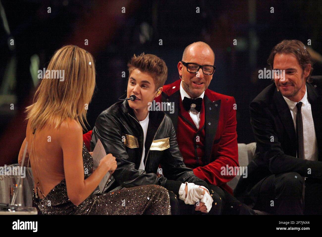 Heidi Klum, Justin Bieber, Thomas Rath und Thomas Hayo beim German's ...