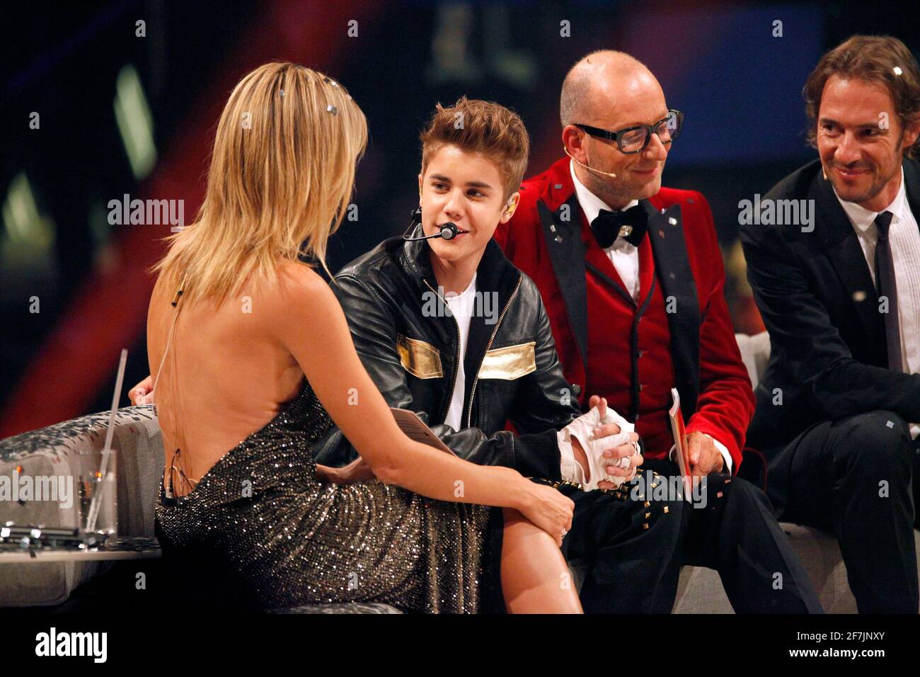 Heidi Klum, Justin Bieber, Thomas Rath und Thomas Hayo beim German's ...
