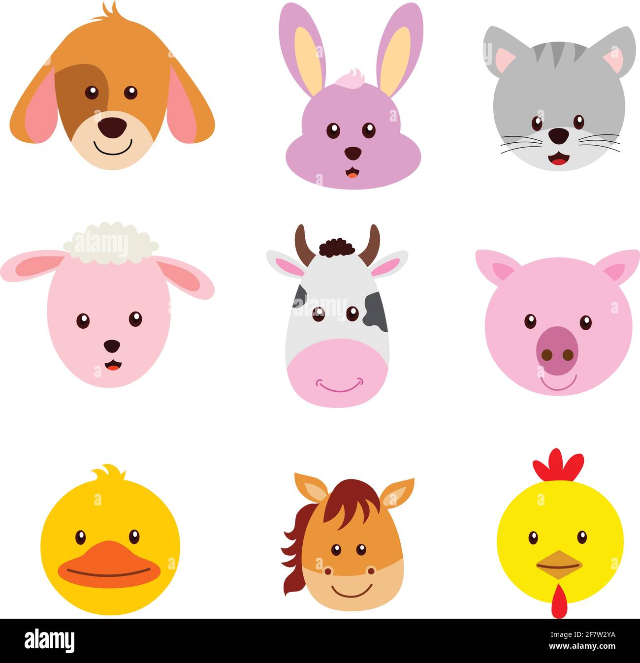 Vetor De Cara De Animal Vector Zoo Animal Vector & Photo (Free Trial)