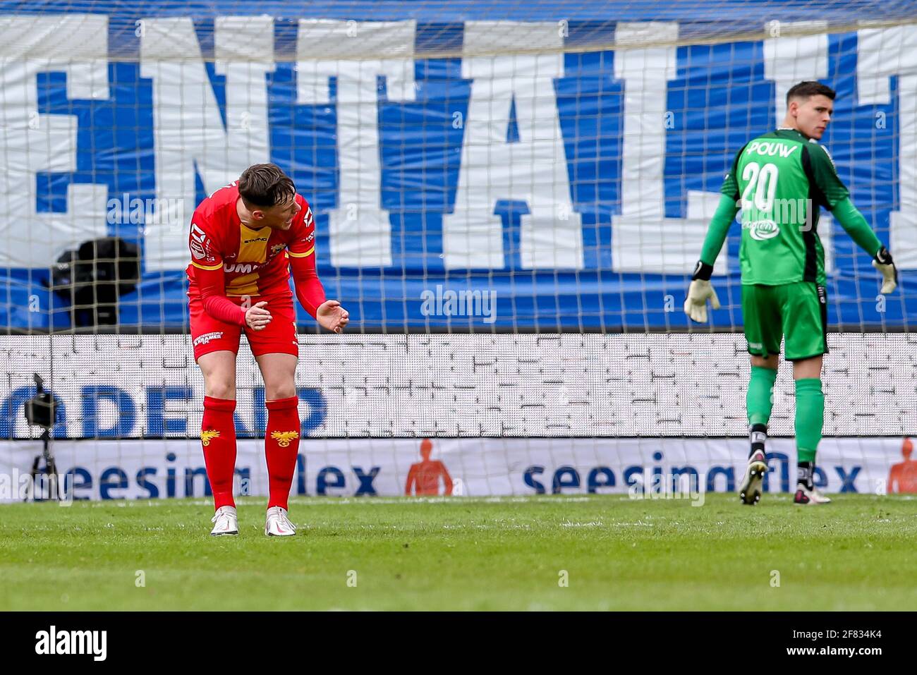DOETINCHEM, NIEDERLANDE - 11. APRIL: Sam Beukema von Schieß los. Eagels ...