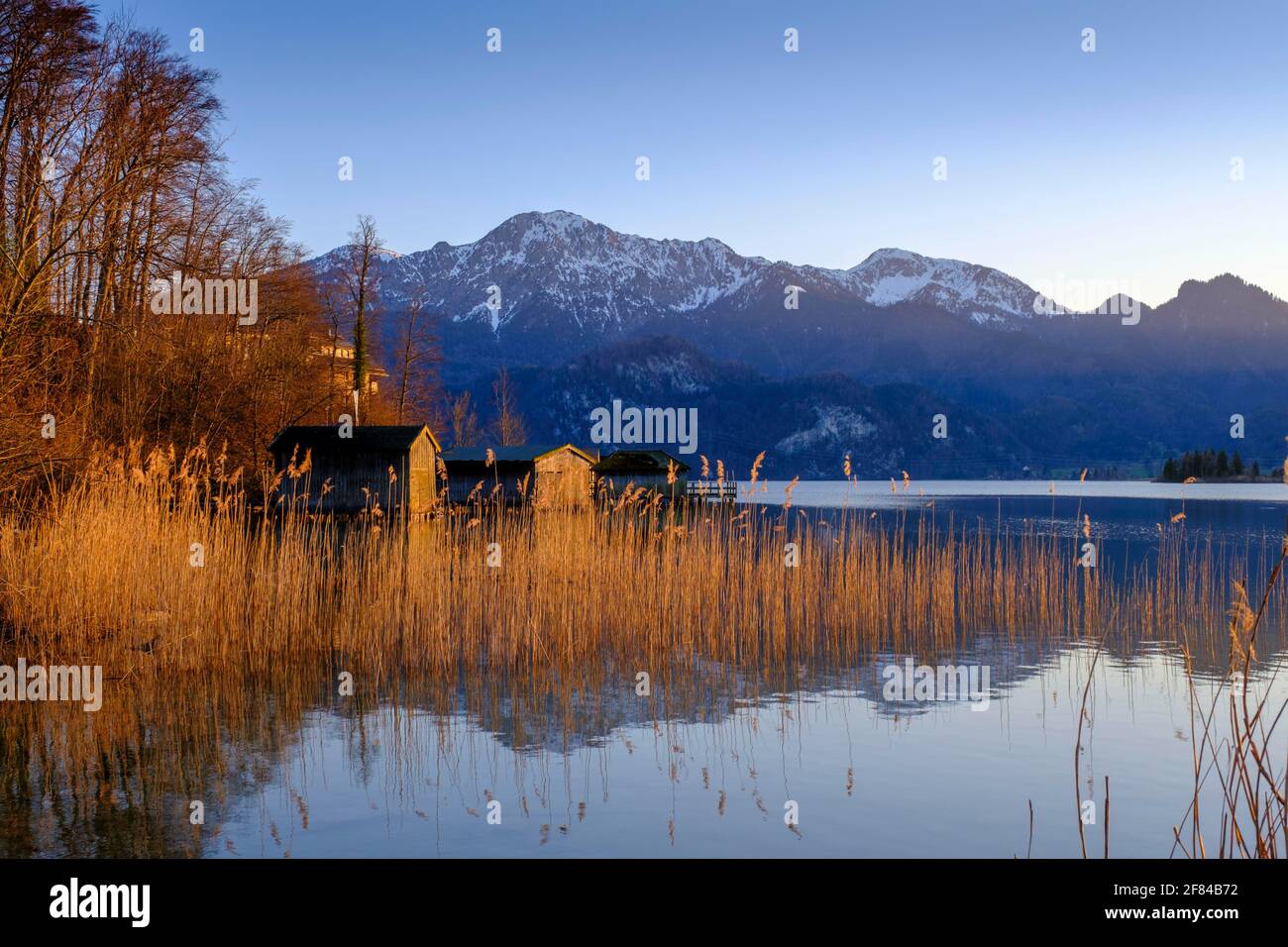 Sonnenuntergang, Kochel am See, Kochelsee, Oberbayern, Bayern, Deutschland Stockfotografie - Alamy