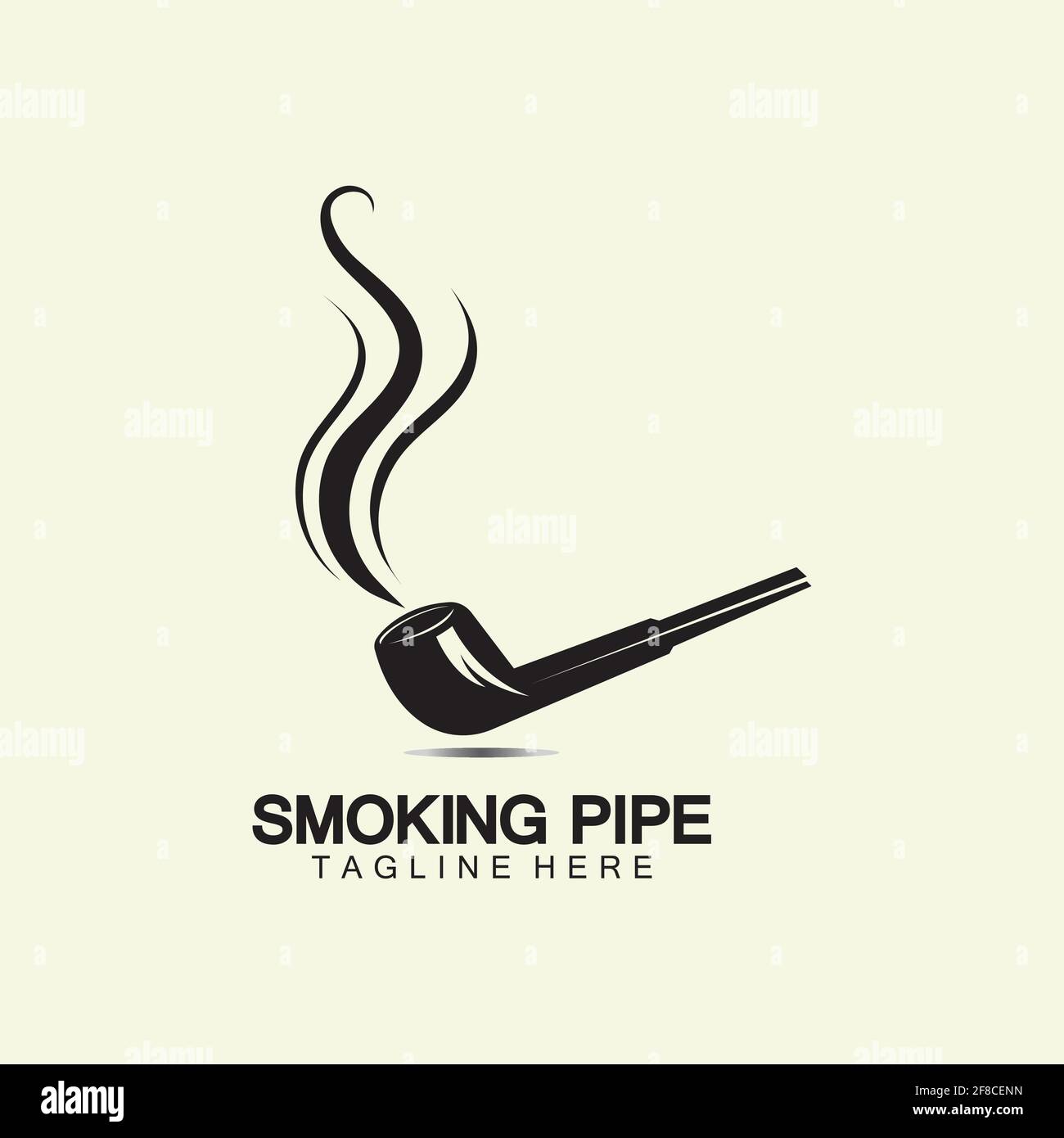 Pfeife Rauchen Logo Symbol Vektor Illustration Design.Tabak, Zigarre ...