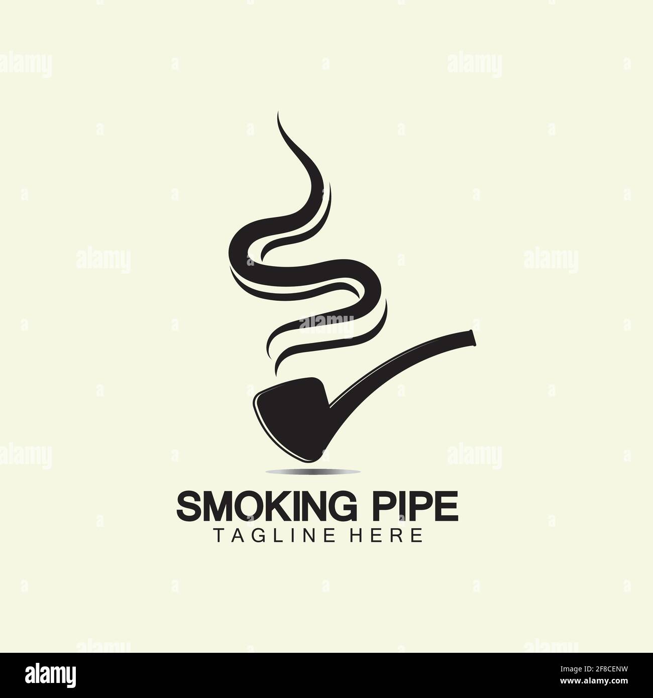 Pfeife Rauchen Logo Symbol Vektor Illustration Design.Tabak, Zigarre ...