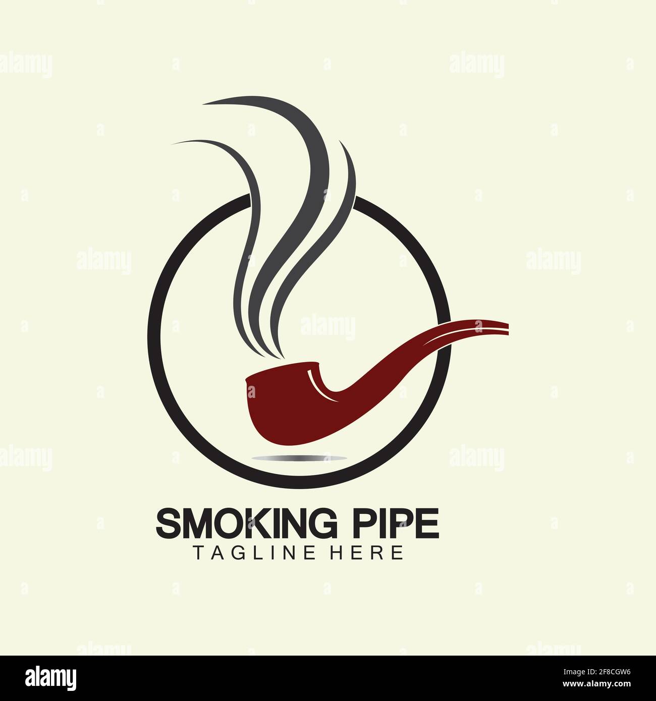 Pfeife Rauchen Logo Symbol Vektor Illustration Design.Tabak, Zigarre ...