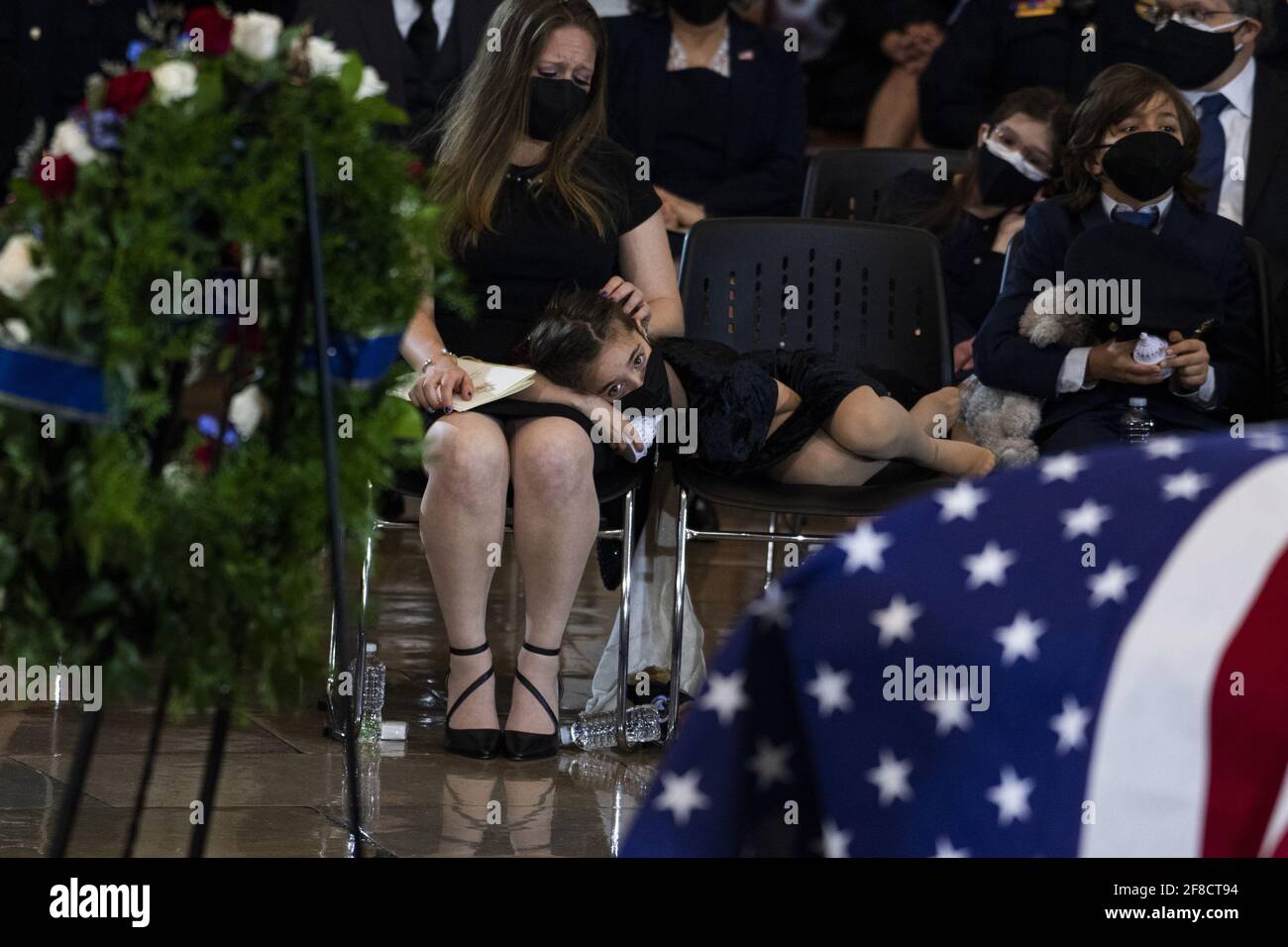 Washington, Usa. April 2021. Die Kinder des getöteten US-Polizeibeamten ...